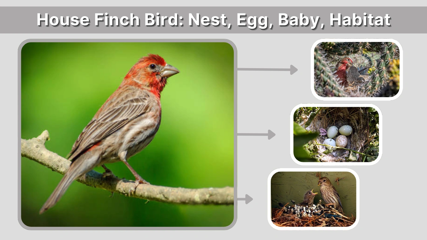 House Finch Bird: Nest, Egg, Baby, Habitat, Beheviores, etc