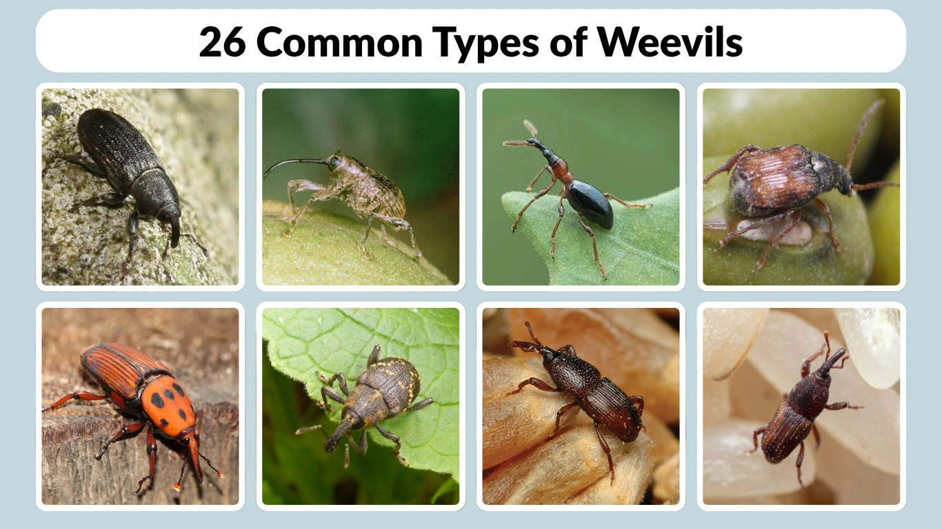 26 Common Types of Weevils: Identification with Pictures