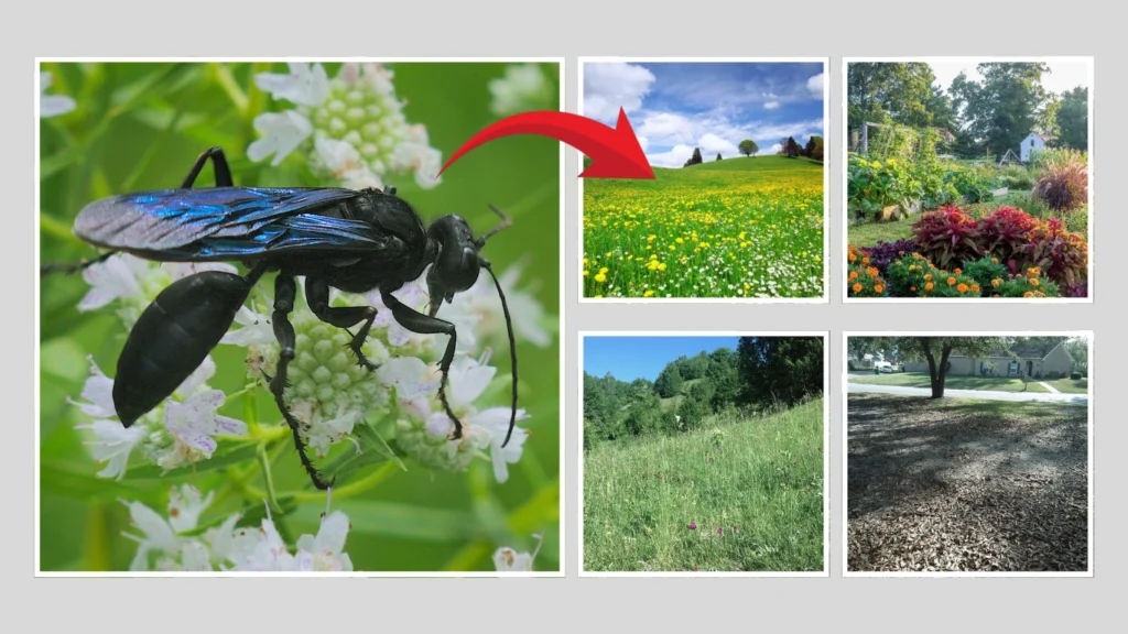 Great Black Wasp (Sphex pensylvanicus): Size, Sting, Habitat & more