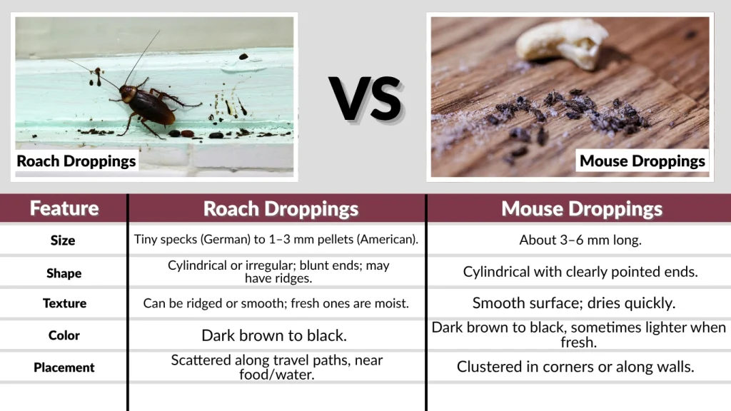 Roach Droppings: Identification, Safe Cleaning Guide