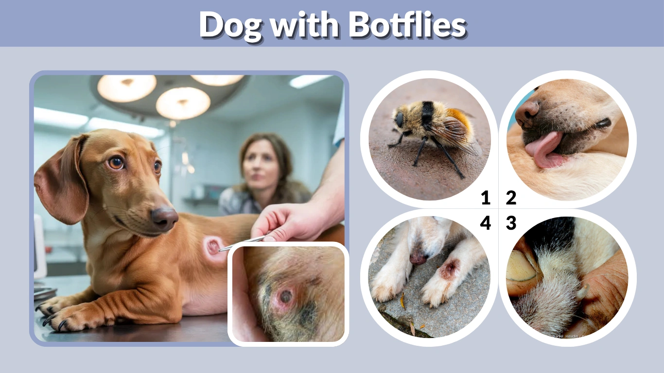 Dog with Botflies: Botfly Infestation in Dogs , Identification