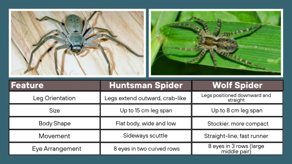 Huntsman Spider vs Wolf Spider: What Are the Differences?